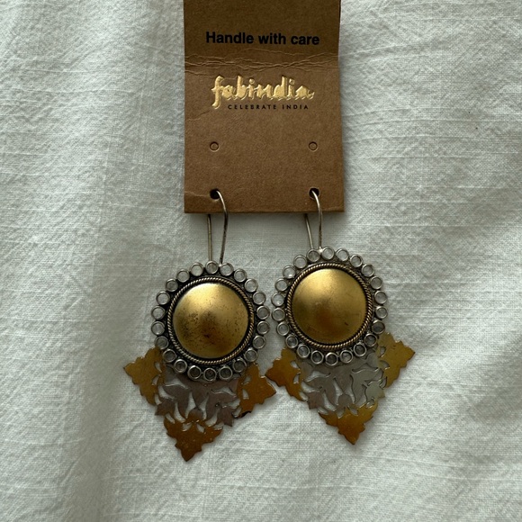 fabindia | Jewelry | Fabindia Gold And Silver Earrings | Poshmark